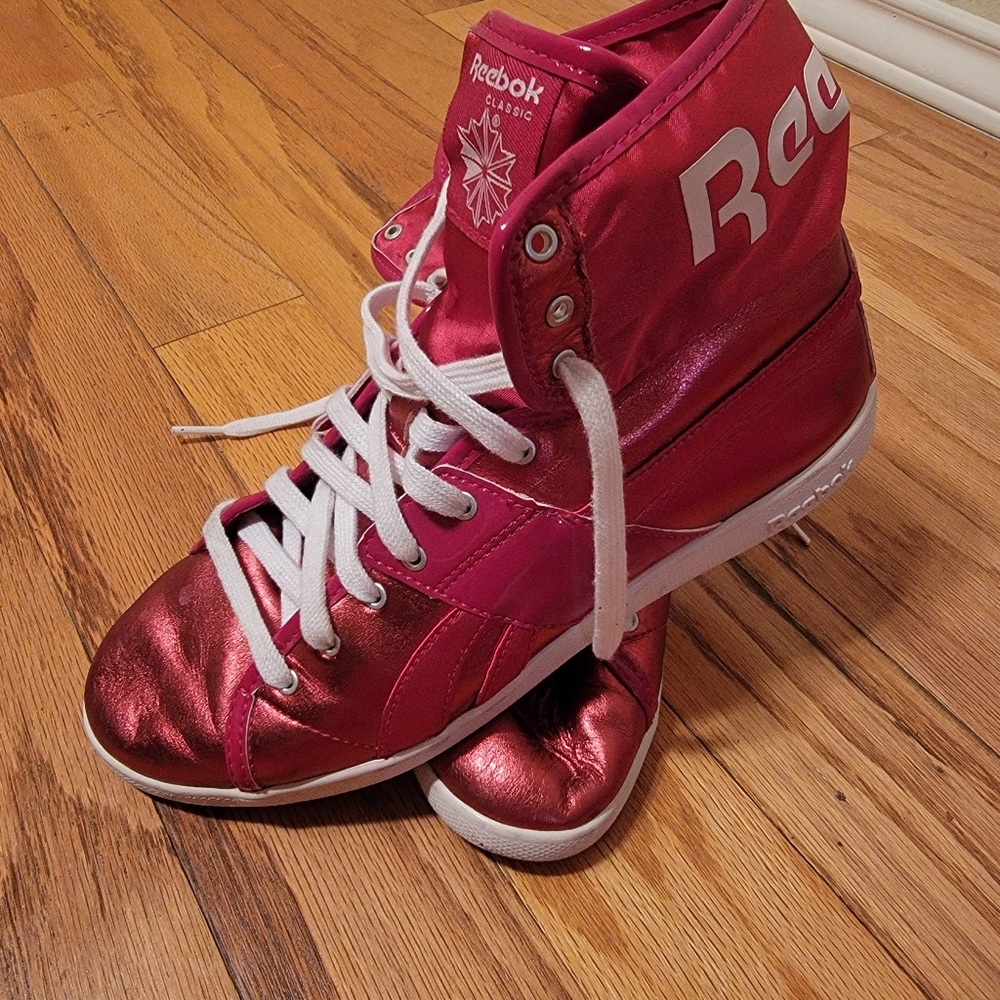 Reebok Classic Iridescent Pink Low-High Tops - Gem